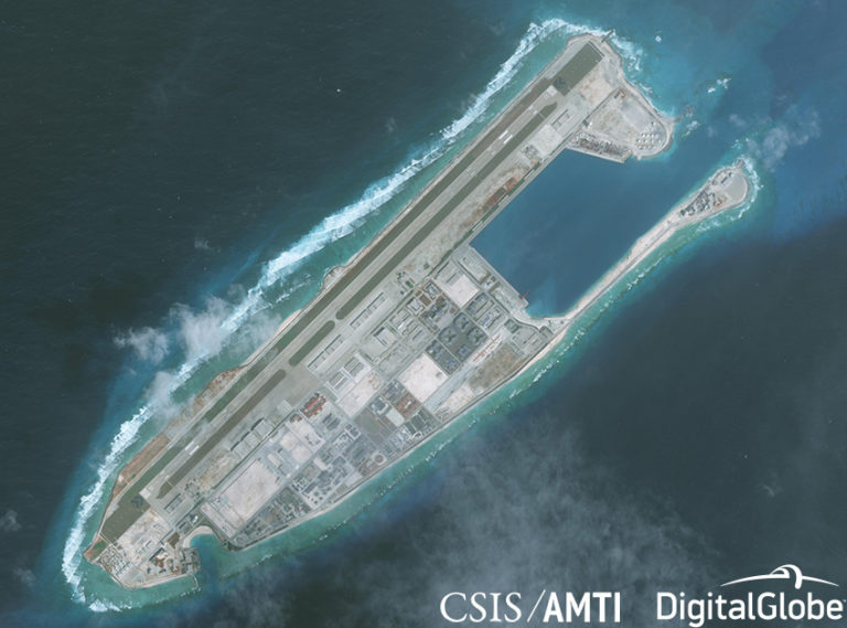 China marks construction activities in Fiery Cross Reef through ...